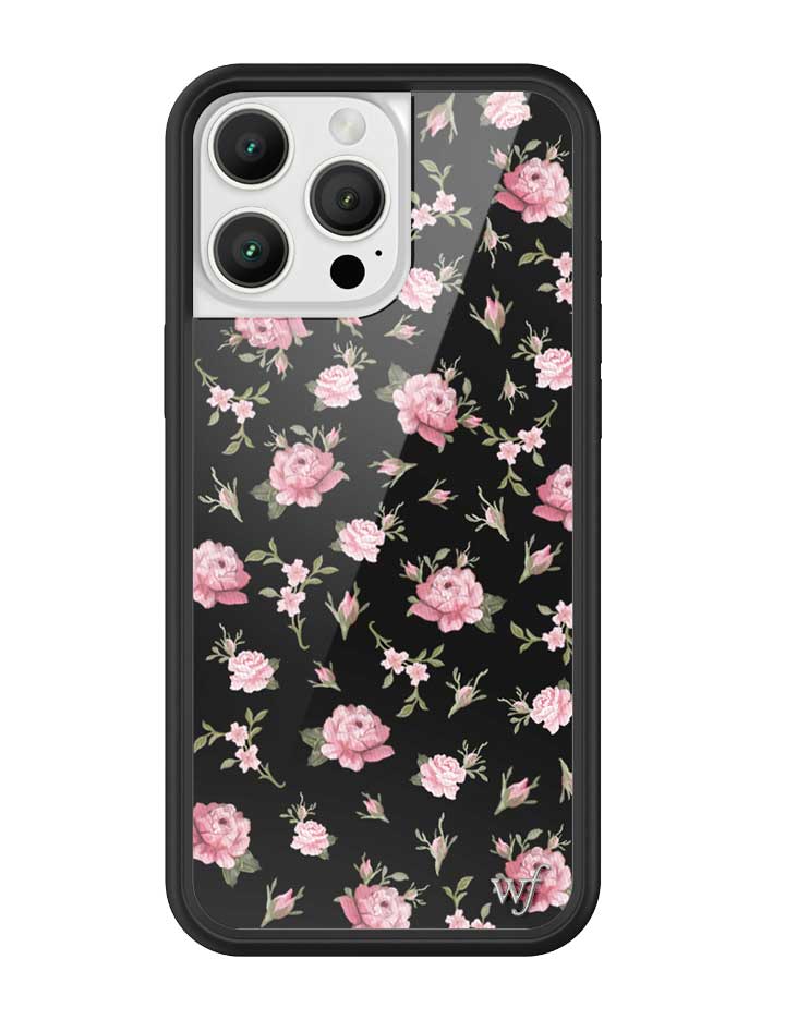 Black And Pink Floral IPhone 16 Pro Max Case Wildflower Cases black-and-pink-floral-iphone-16-pro-max-case-wildflower-cases