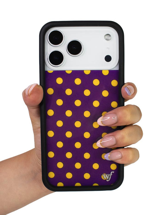 Polka Dot | Purple and Yellow iPhone 15 Case – Wildflower Cases