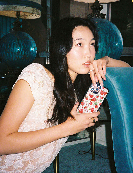 Raspberry Polka Dot iPhone 15 Pro Max Case – Wildflower Cases