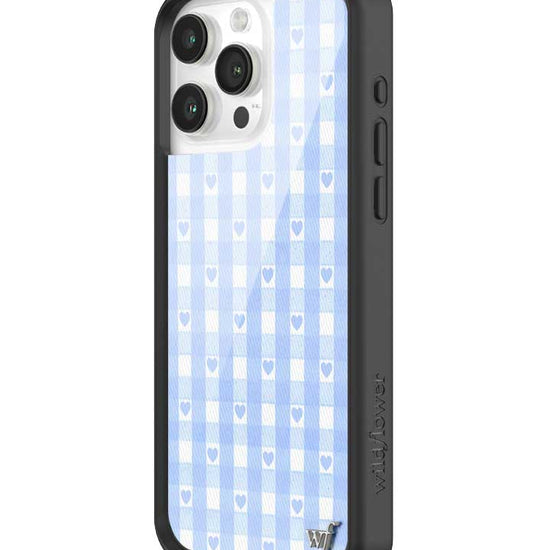 Wildflower Blue Gingham Hearts iPhone case – Wildflower Cases
