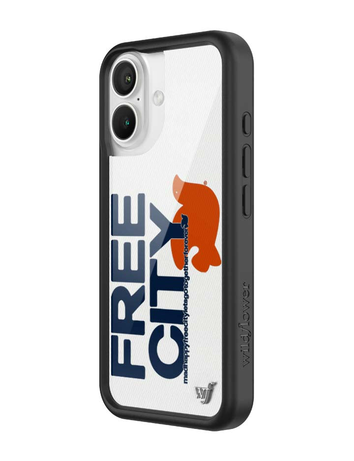 THE MADHAPPY & FREECITY TOGETHERFOREVER / WHITE & NAVY iPhone 16 Case ...