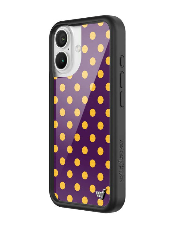 Polka Dot | Purple and Yellow iPhone 16 Case – Wildflower Cases
