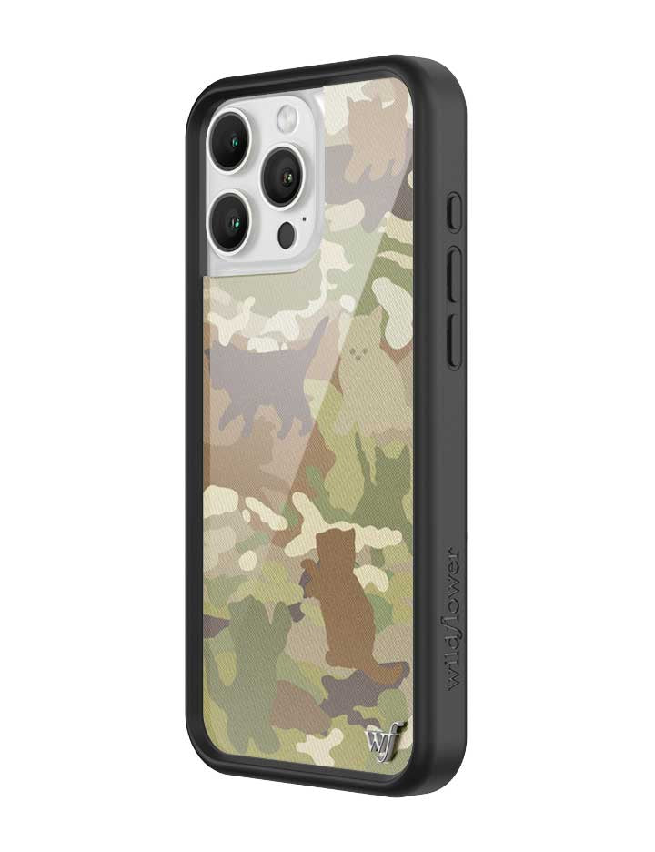 Cat Camo iPhone 16 Pro Max Case – Wildflower Cases