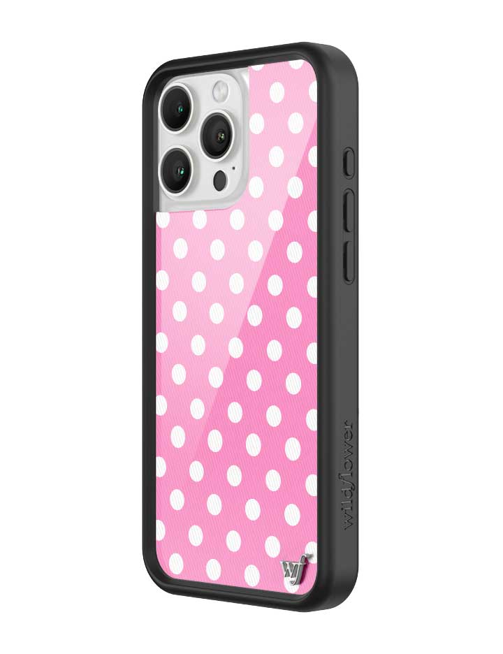 Pink Polka Dots iPhone 16 Pro Max Case – Wildflower Cases
