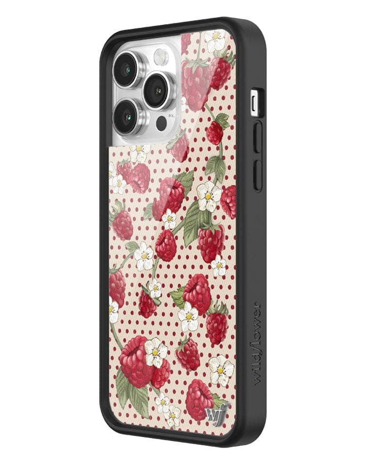 Raspberry Polka Dot iPhone 14 Pro Max Case – Wildflower Cases