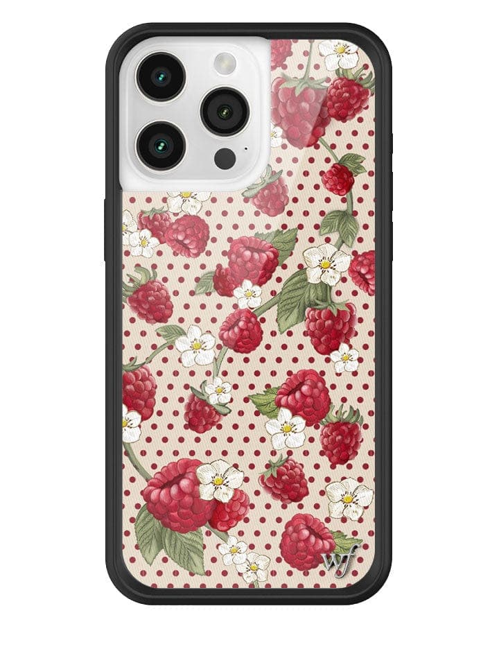 Raspberry Polka Dot iPhone 15 Pro Max Case – Wildflower Cases